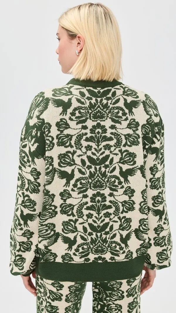 THE LULO PROJECT Floral Pullover Sweater
