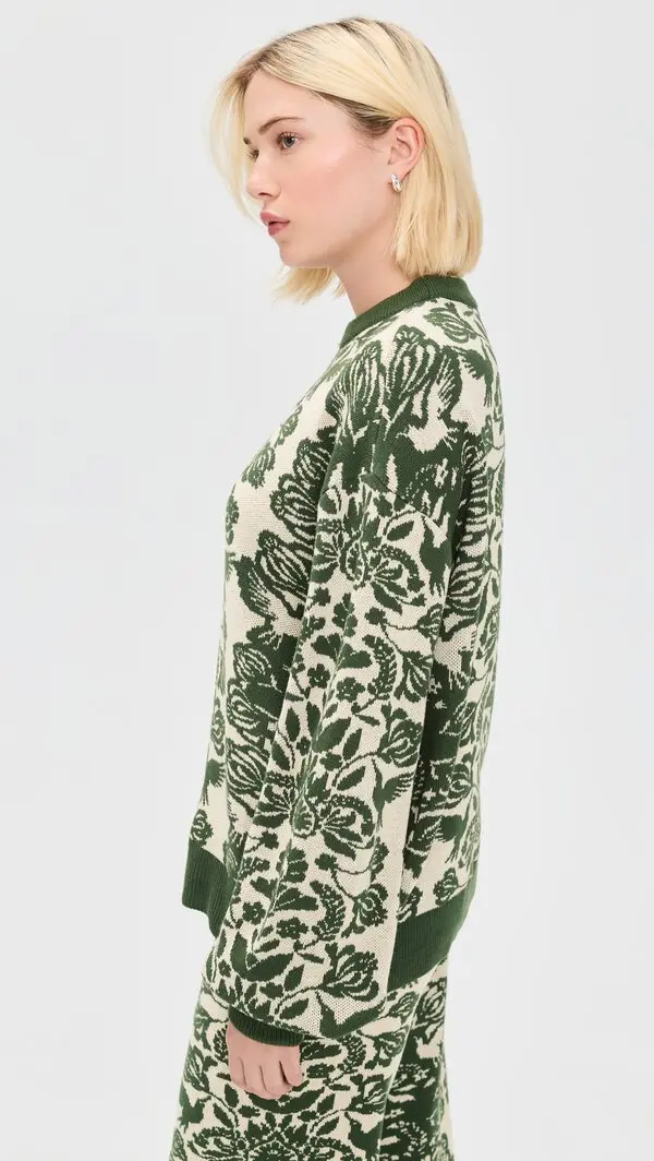 THE LULO PROJECT Floral Pullover Sweater