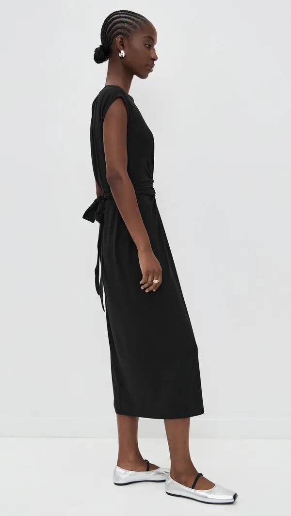 Vince Short Sleeve Wrap Midi Dress - Coastal