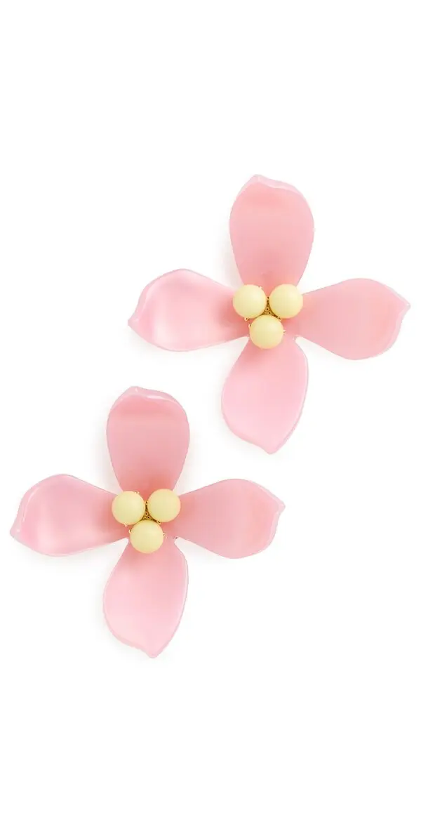 Lele Sadoughi Oleander Flower Earrings - Blush