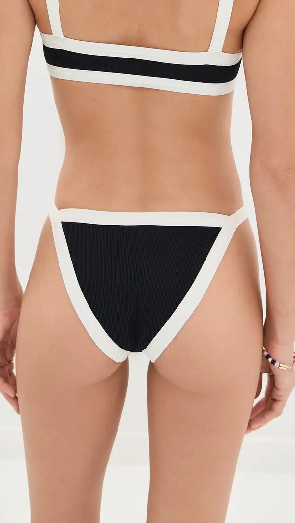 L*Space Mackenzie Bikini Bottom - Black/cream