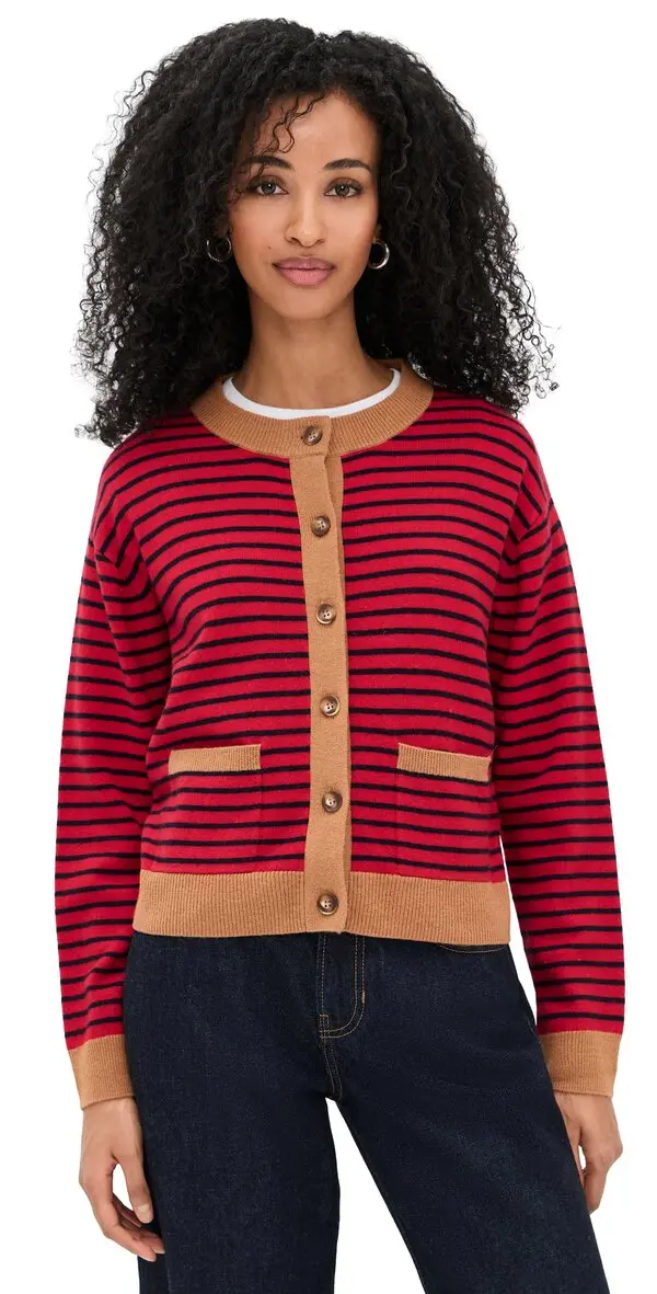 Xirena Lillian Cardigan - Red Stripe