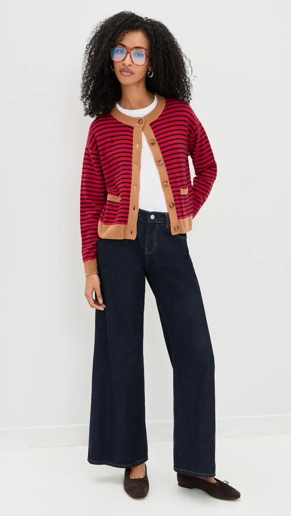 Xirena Lillian Cardigan - Red Stripe