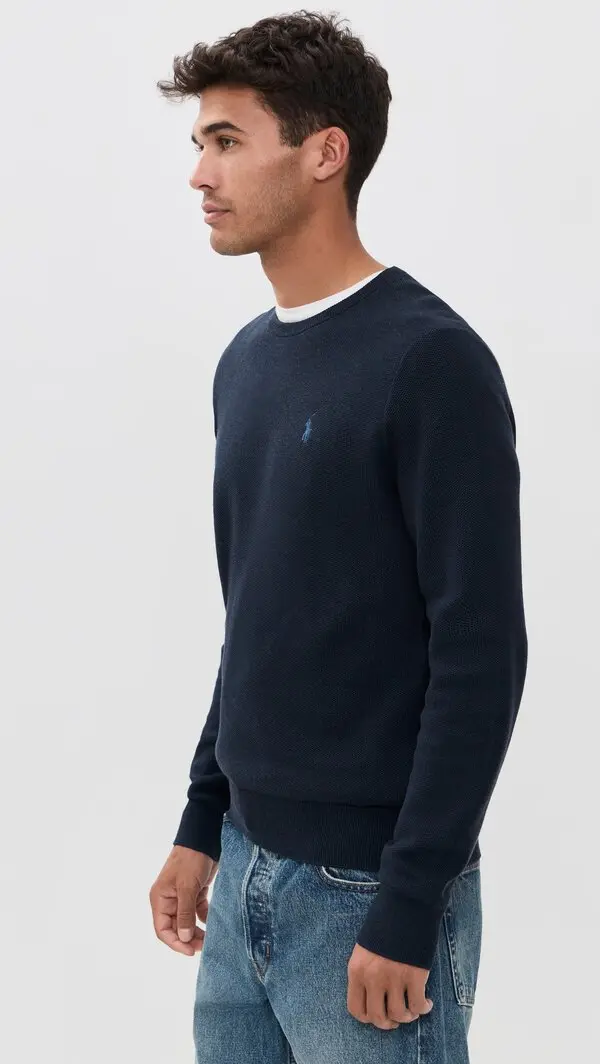 Polo Ralph Lauren Cotton Crewneck Sweater - Navy Heather