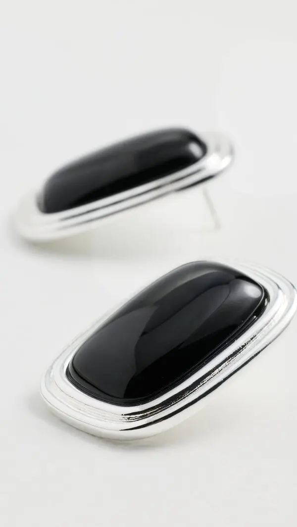 HEAVEN MAYHEM Ribbon Stud Earrings - Silver