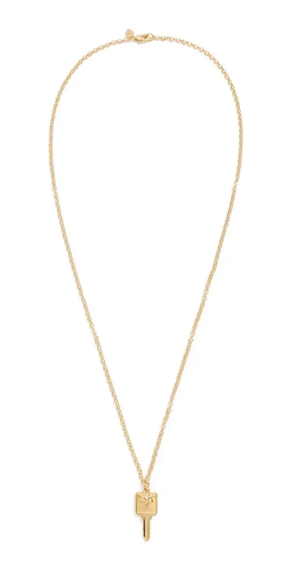HART Compass Key Pendant Necklace - Gold