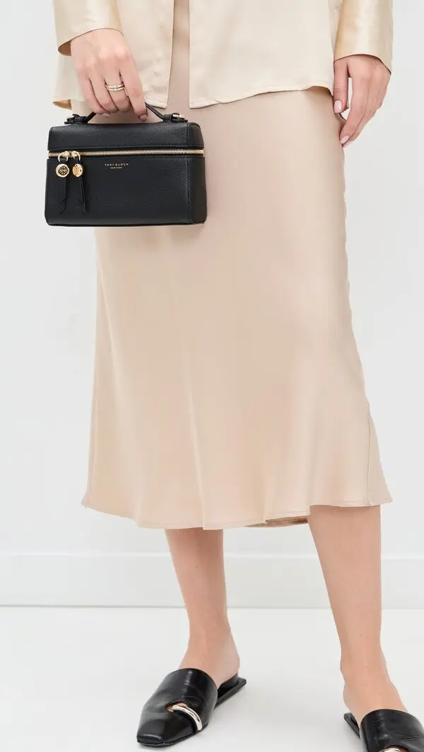Tory Burch Romy Slim Top Handle Bag - Black