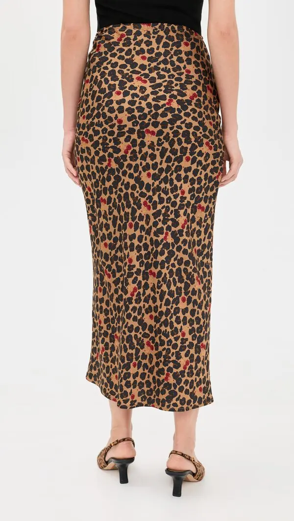 NEVER FULLY DRESSED Cherry Leopard Dorris Skirt - Brown