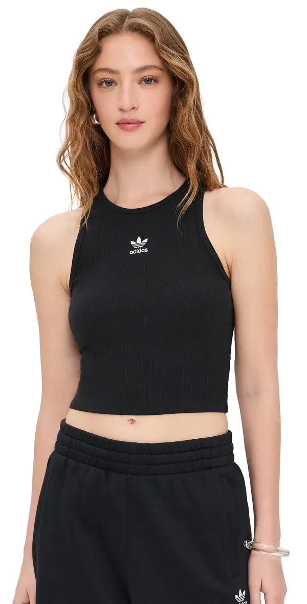 Adidas Essentials Ribbed Tank - Black
