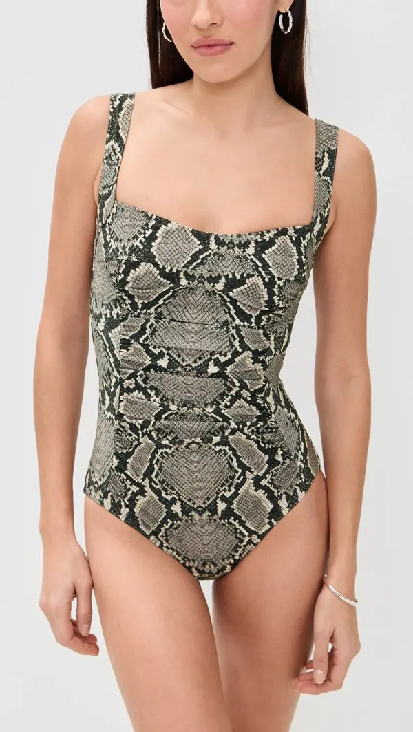 KARLA COLLETTO Lilith Snakeskin Print Underwire One Piece