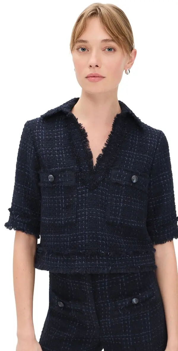 Veronica Beard Babbs Tweed Top