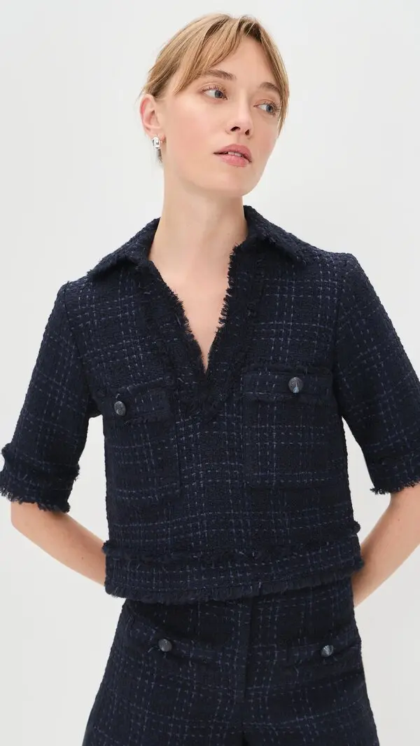 Veronica Beard Babbs Tweed Top