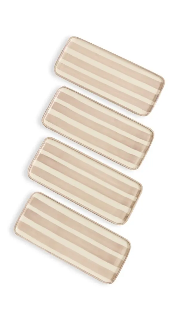 ZAFFERANO Lido Rectangular Plates Set Of 4