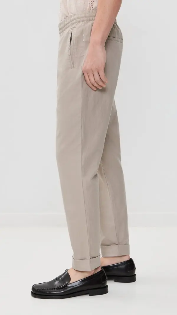 Onia Linen Cotton Stretch Cuff Pants