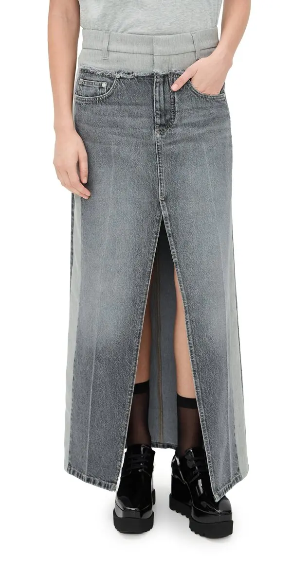 Stella McCartney Two-tone Denim Skirt
