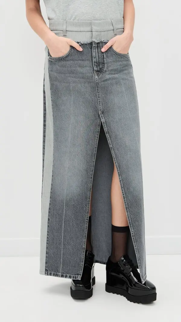 Stella McCartney Two-tone Denim Skirt