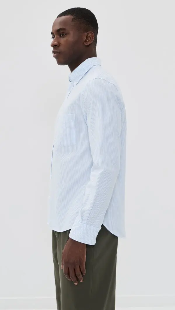 Officine Générale New Oxford Button Down Shirt - Candy Stripe