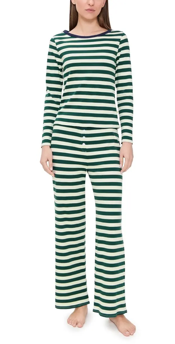 Morgan Lane Ellie Pajama Set - Jolly Stripe