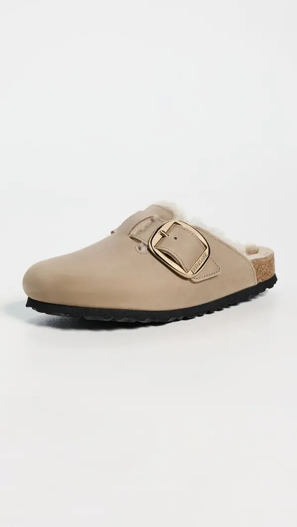 BIRKENSTOCK Boston Big Buckle Shearling Clogs