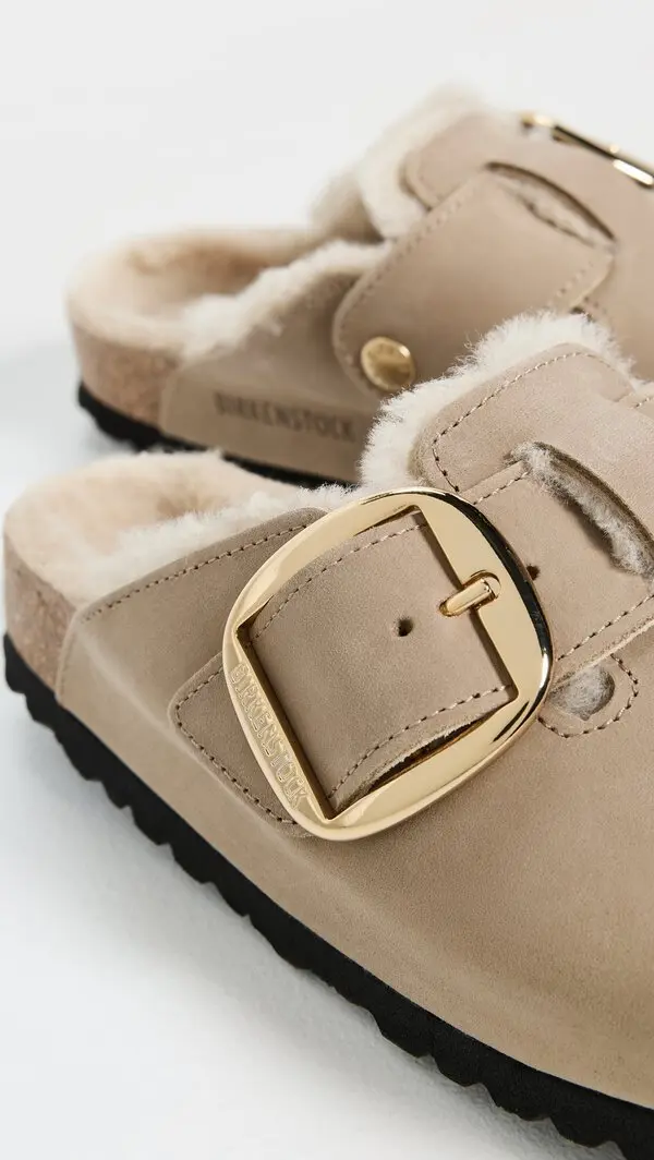 BIRKENSTOCK Boston Big Buckle Shearling Clogs
