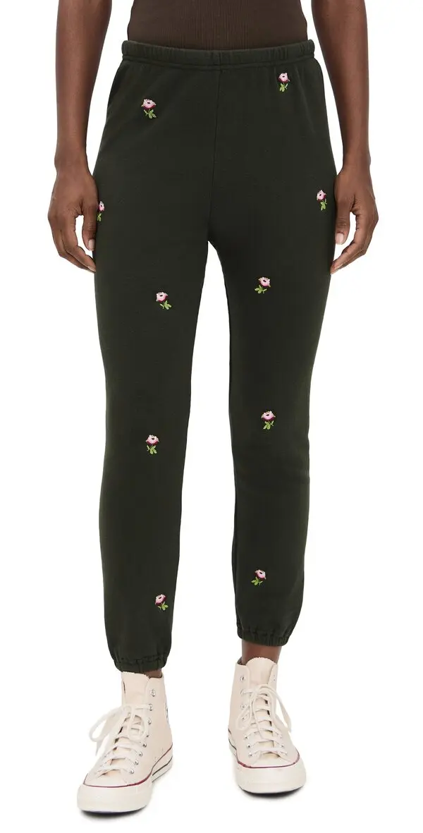 The Great. The Stadium Embroidered Roses Sweatpants