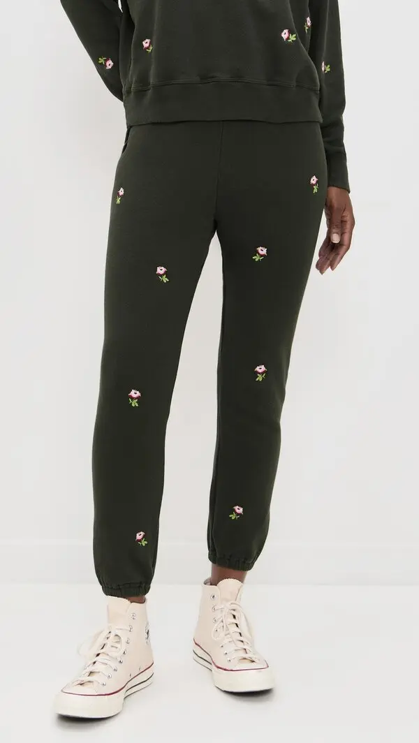 The Great. The Stadium Embroidered Roses Sweatpants