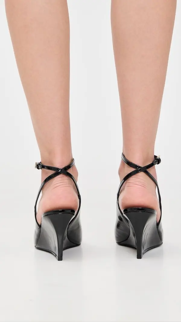 BLACK SUEDE STUDIO Eliana Pointed Toe Wedge Heels