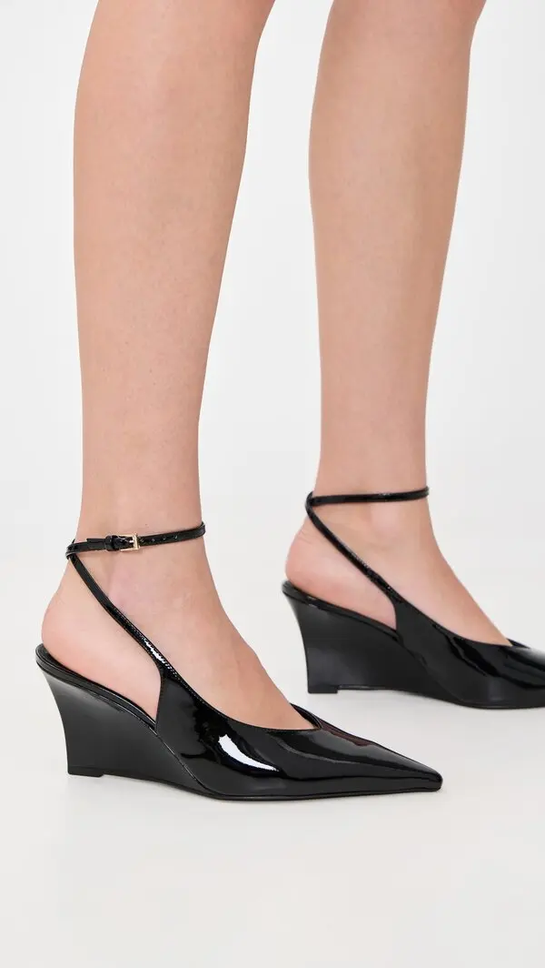 BLACK SUEDE STUDIO Eliana Pointed Toe Wedge Heels