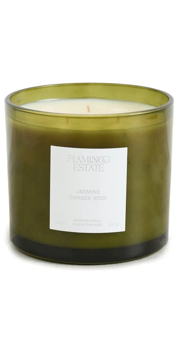 FLAMINGO ESTATE Blooming Jasmine And Rose Xl Candle - Green