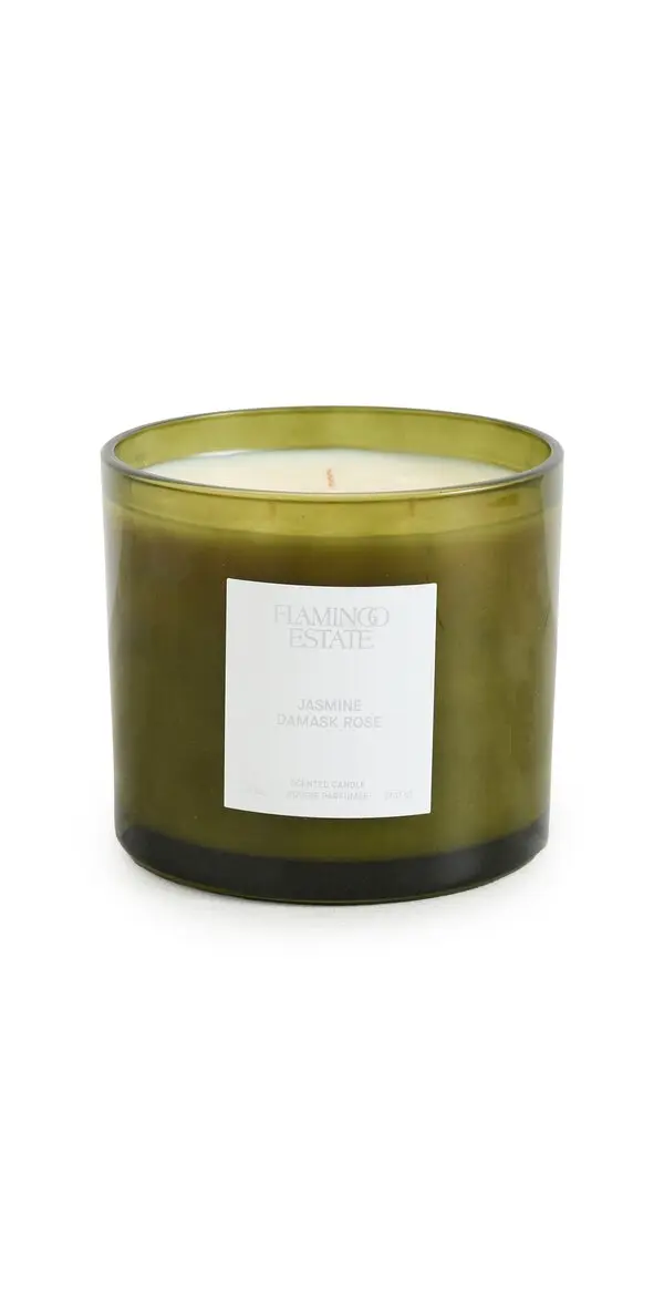 FLAMINGO ESTATE Blooming Jasmine And Rose Xl Candle - Green