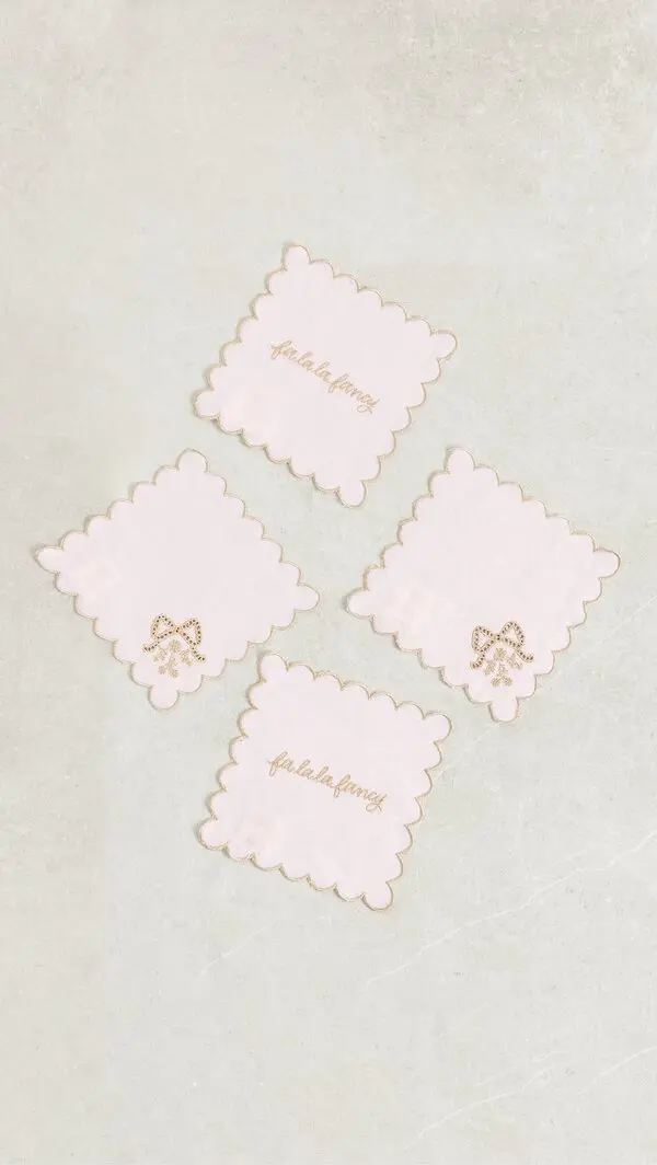LoveShackFancy Winter Ribbon Cocktail Napkins
