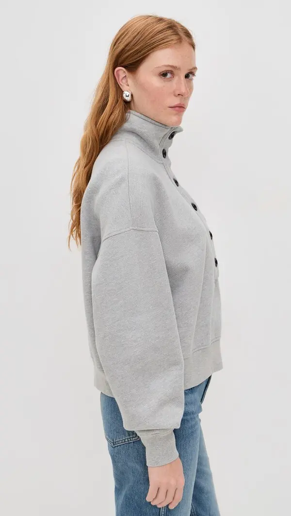 Citizens Of Humanity Mirelle Funnel Neck Sweatshirt - Heather Grey