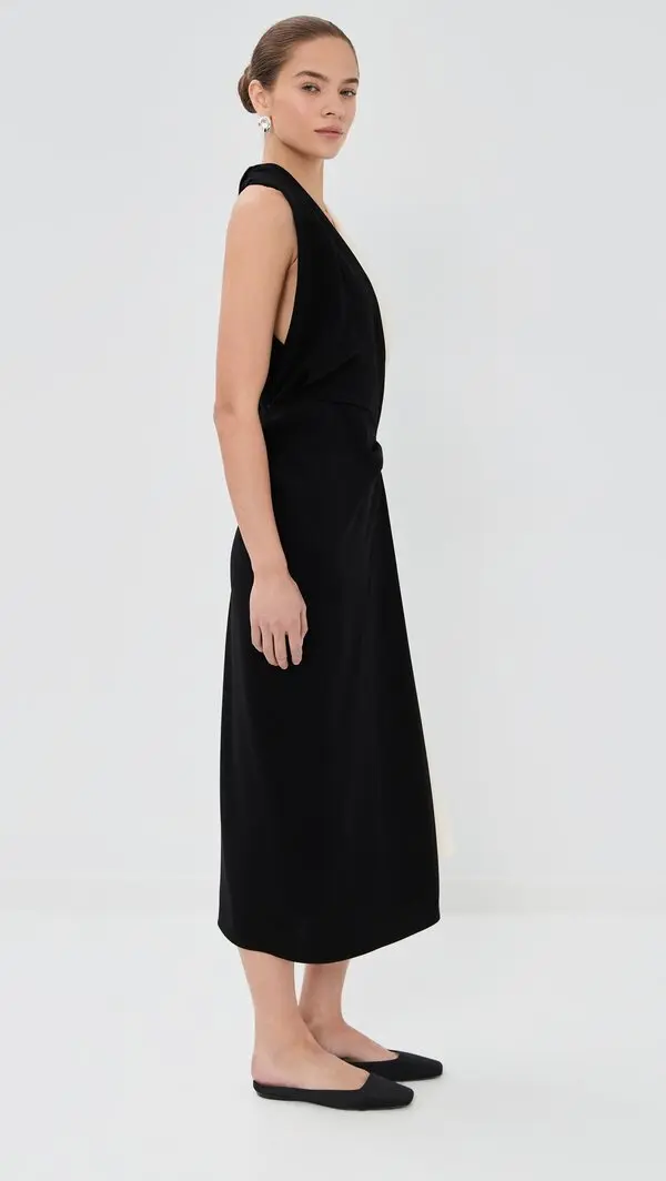 Proenza Schouler Women's Elsa Double Crepe Maxi Dress - Black Multi - Size 10