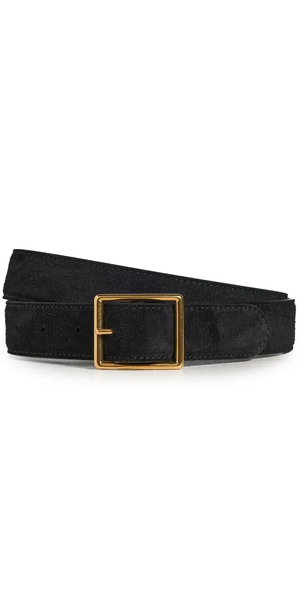 NILI LOTAN Gabriele Belt - Black W/ Gold Buckle