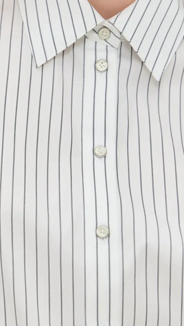 Helmut Lang Placket Cinch Striped Shirt