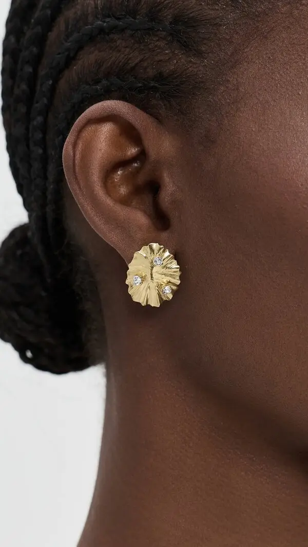 Ulla Johnson Embellished Shell Stud Earrings