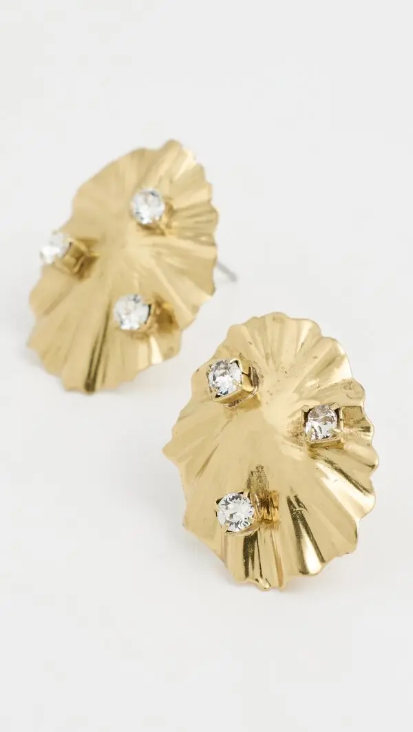 Ulla Johnson Embellished Shell Stud Earrings
