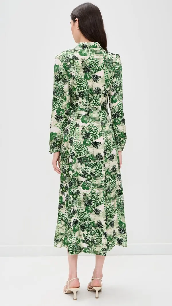 Saloni Vanessa B Floral Print Midi Dress