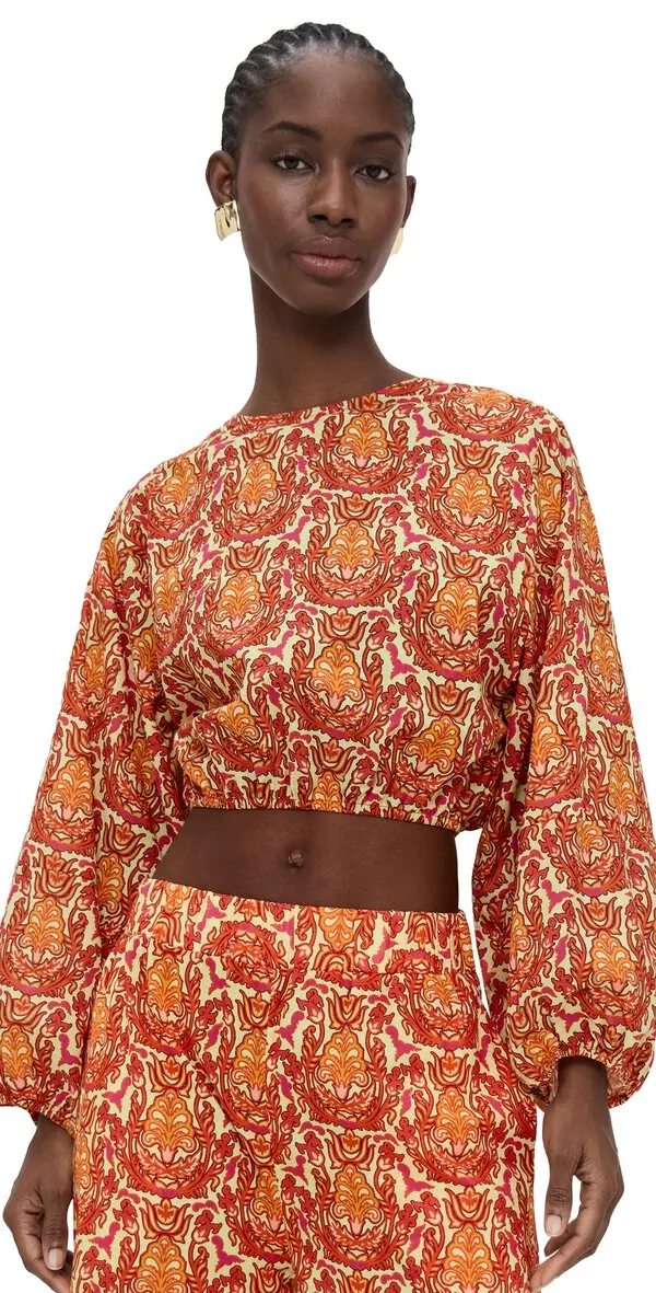 Eywasouls Malibu Isla Paisley Print Top