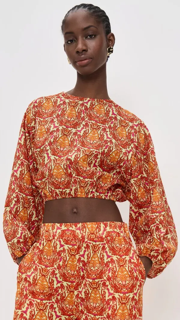 Eywasouls Malibu Isla Paisley Print Top