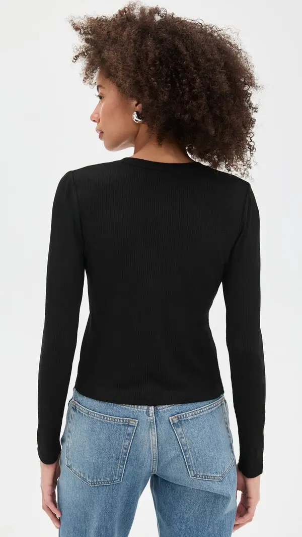 PERFECTWHITETEE Fitted Ribbed Knit Cardigan