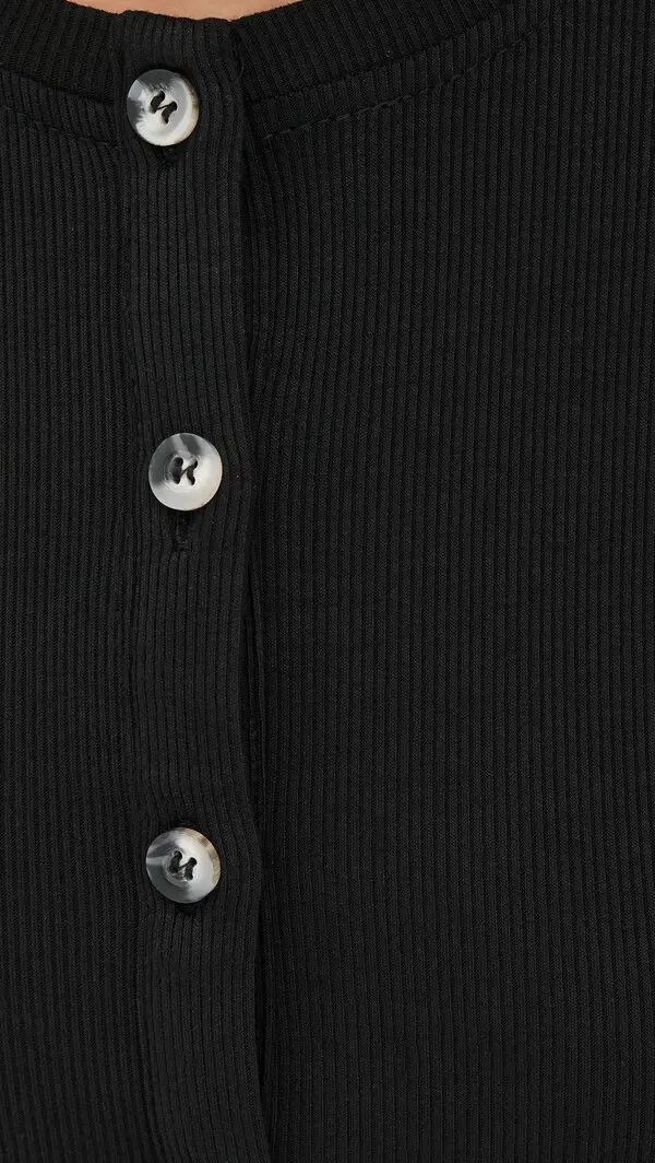 PERFECTWHITETEE Fitted Ribbed Knit Cardigan
