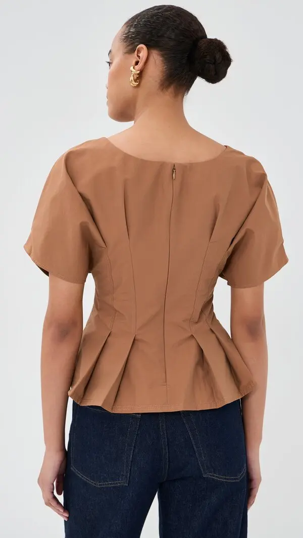 Simkhai Rozen Pleated Top - Chai