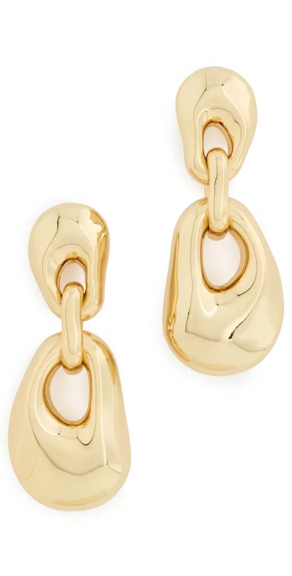 Madewell Double Sculpted Drop Earrings - Antique Gold