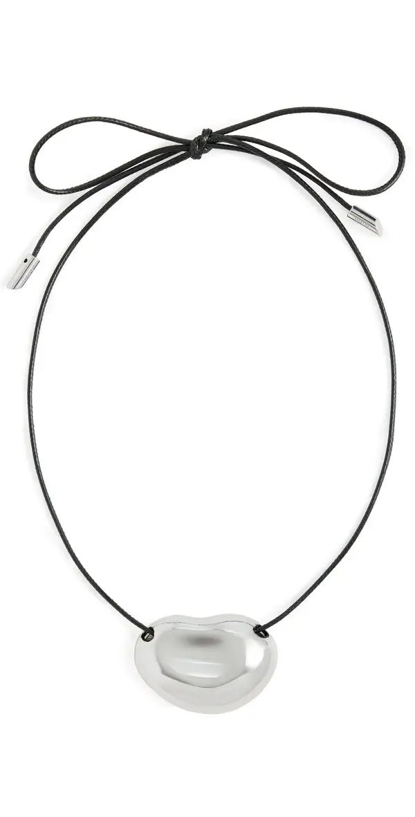 LELET NY Zoe Cord Lariat Necklace - Rhodium