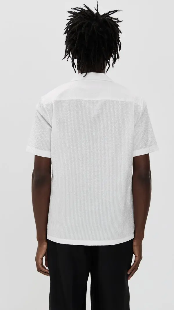 Orlebar Brown Maitan Seersucker Shirt - Thasos Beach