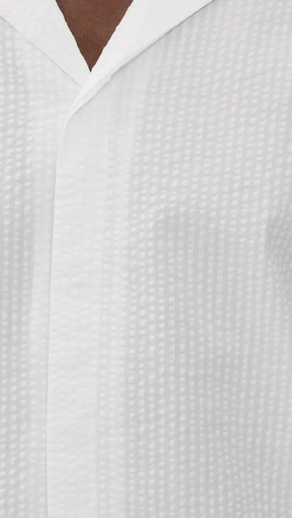 Orlebar Brown Maitan Seersucker Shirt - Thasos Beach