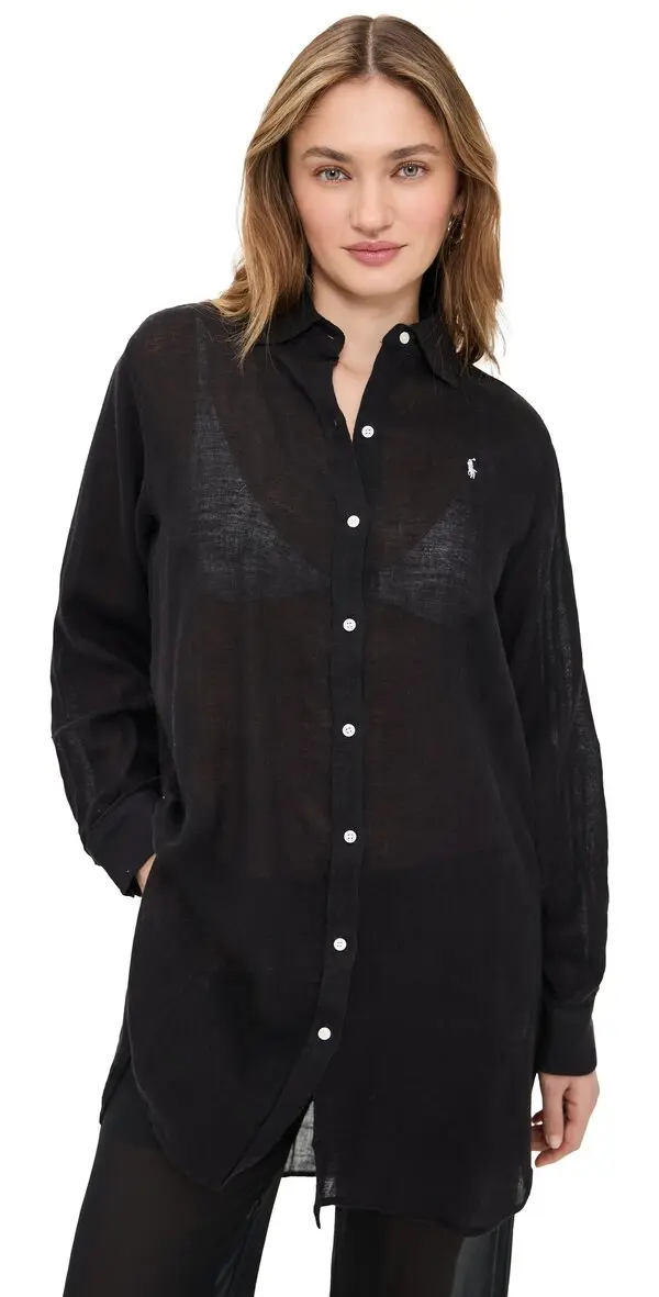 Polo Ralph Lauren Boyfriend Shirt - Black