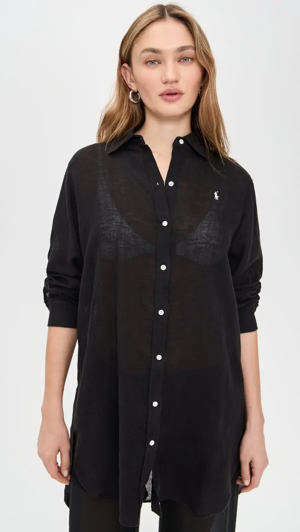 Polo Ralph Lauren Boyfriend Shirt - Black