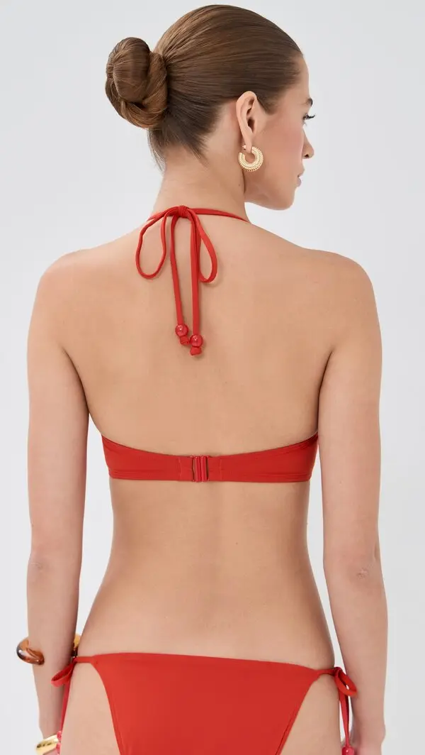 Staud Laird Bikini Top - Flame